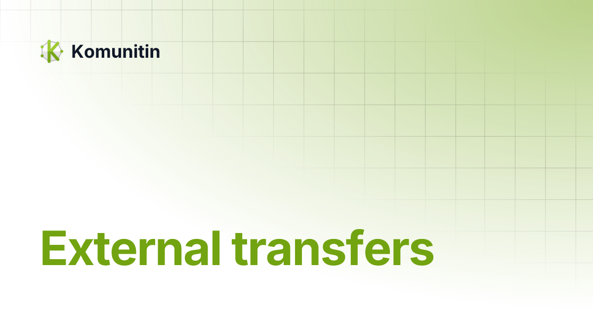 External transfers | Komunitin